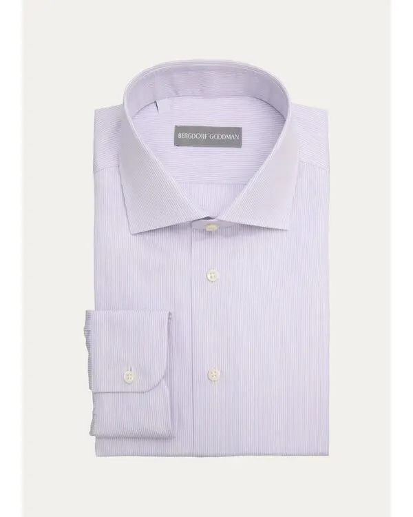 Bergdorf Goodman Pinstriped Cotton Dress Shirt