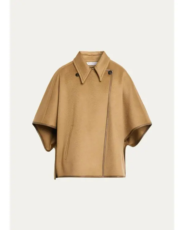 Max Mara Cashmere Button-front Cape