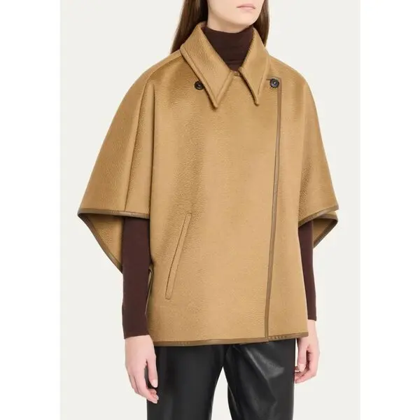 Max Mara Cashmere Button-front Cape