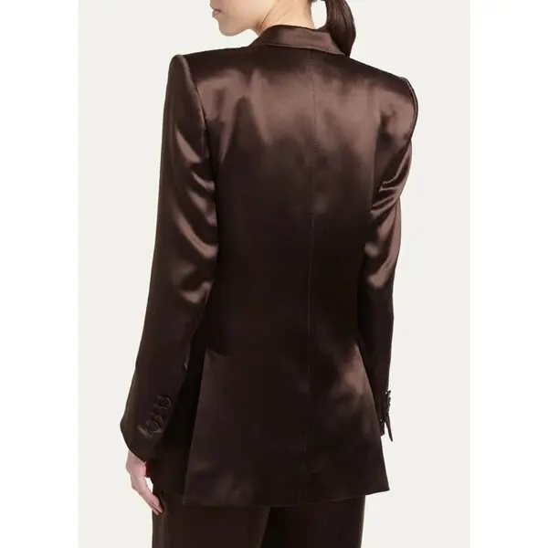 TOM FORD Silk Satin Double-breasted Western Jacket