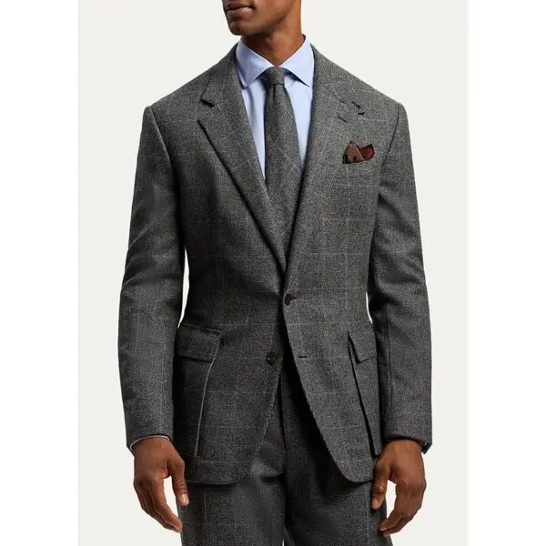 Ralph Lauren Purple Label Glenn Hand-tailored Tick-weave Jacket