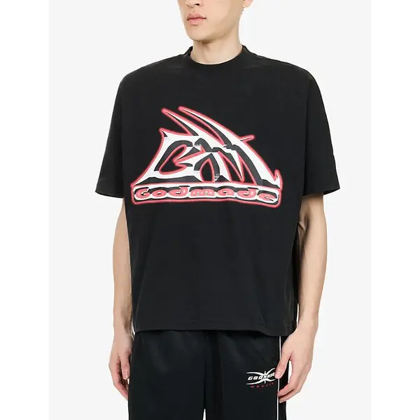 GODMADE Metallic Logo Cotton T-shirt