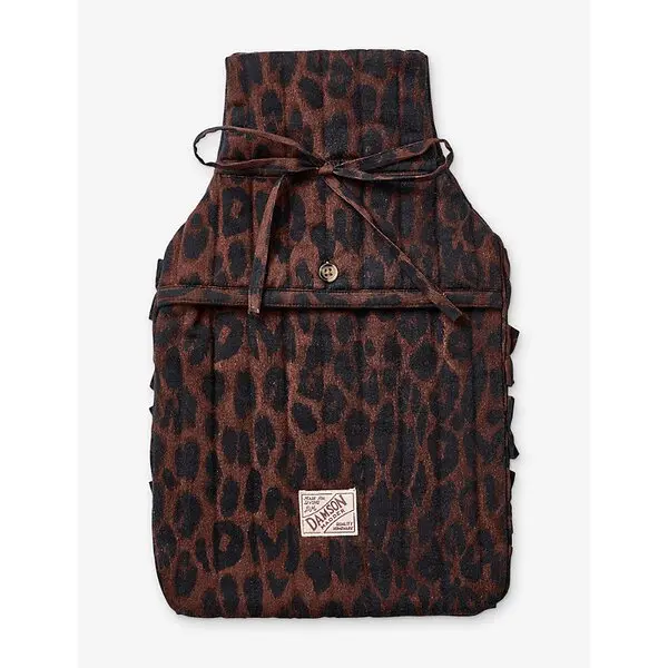 DAMSON MADDER Print Cotton Hot Water Bottle Cover - Leopard