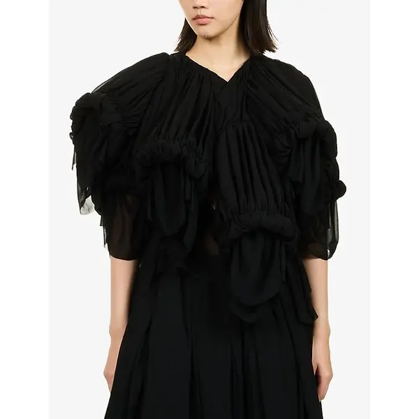 Comme Des Garçons Ruffled Tulle Top