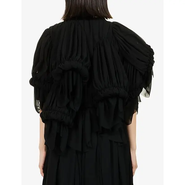 Comme Des Garçons Ruffled Tulle Top