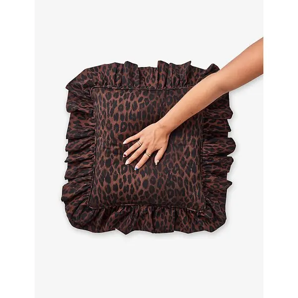 DAMSON MADDER Frilly Cotton Cushion
