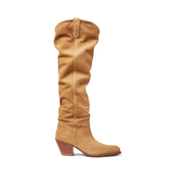Ralph Lauren Suede Tall Western Boots