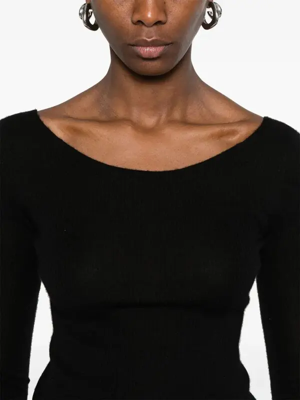 Isabel Marant Étoile Boat Neck Long Sleeve Pullover For - Black