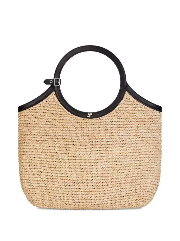 COURREGES Raffia Tote Handbag