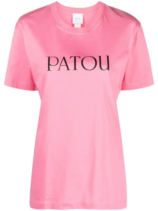 PATOU Essential Logo-print Cotton T-shirt - Pink