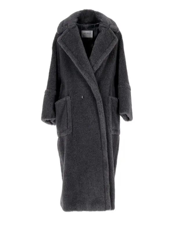 Max Mara Oversized Wool And Alpaca Teddy Jacket - Avio