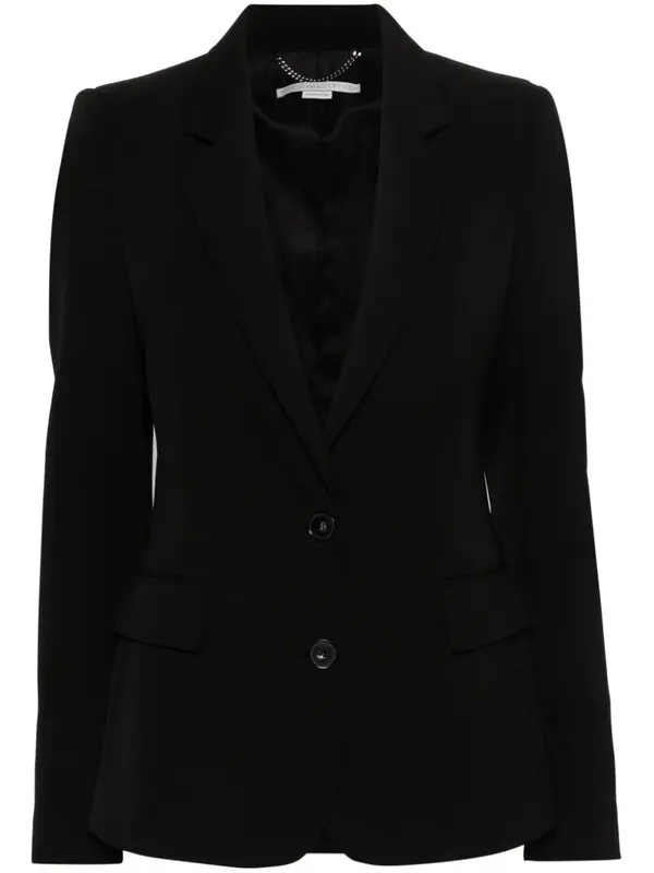 Stella McCartney Chic Notched Lapel Blazer - Black