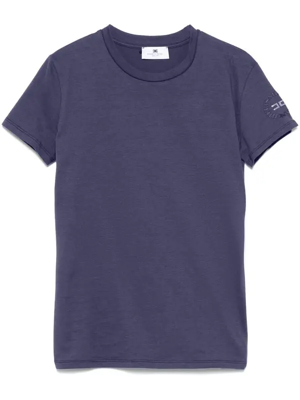 Elisabetta Franchi Rubberised Logo T-shirt - Navy