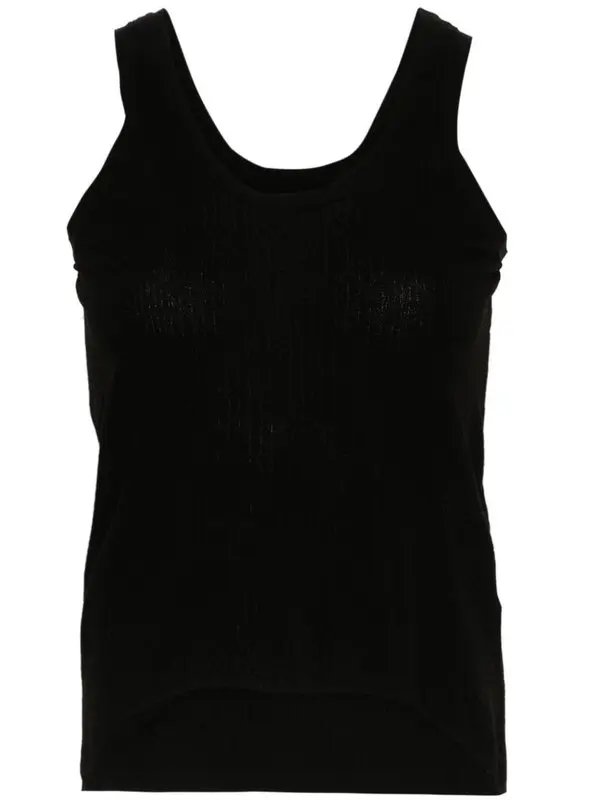 MAISON MARGIELA Ribbed Tank Top - Black
