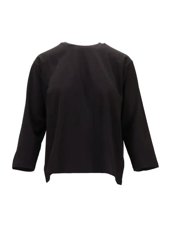 LA ROSE Long Sleeve T-shirt - Nero