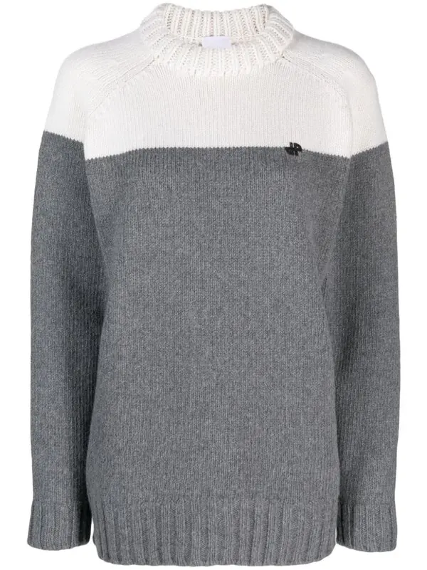 PATOU Mini Colour Block Jumper For - Grey