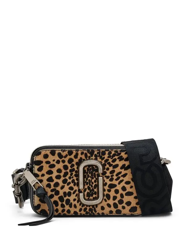 Marc Jacobs Mini Cheetah Print Snapshot Handbag - Black Multi