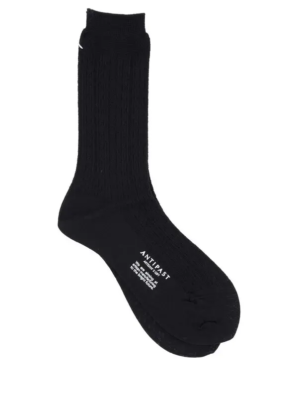 ANTIPAST Cable Knit Ribbed Ankle Socks