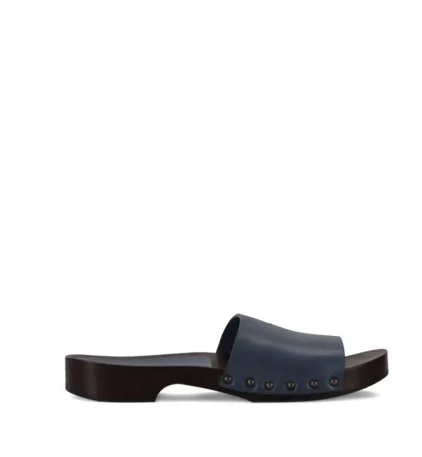 LA ROSE Mini Calf Leather Sandals - Denim