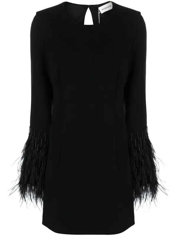 PAROSH Elegant Cut-out Mini Dress For