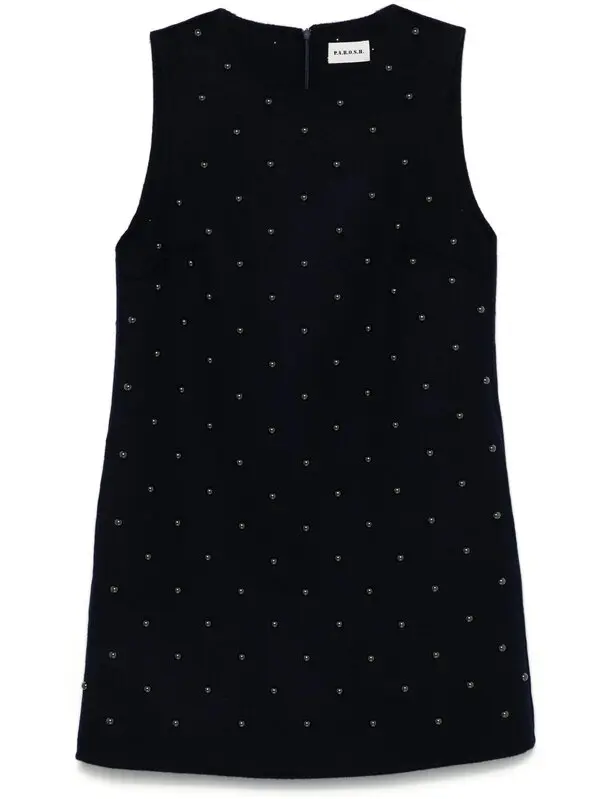 PAROSH Stud-embellished Mini Dress For