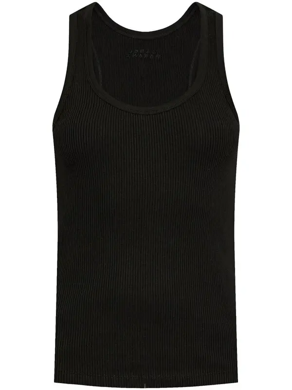 Isabel Marant Étoile Scoop Neck Sleeveless Logo-embroidered Vest - Black