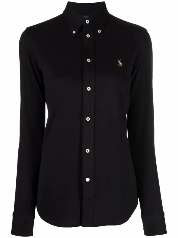 Ralph Lauren Heidi Embroidered Oxford Shirt For - Black