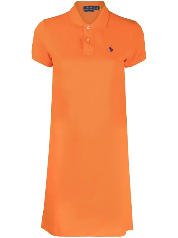 Ralph Lauren Short-sleeved Polo Dress - Orange