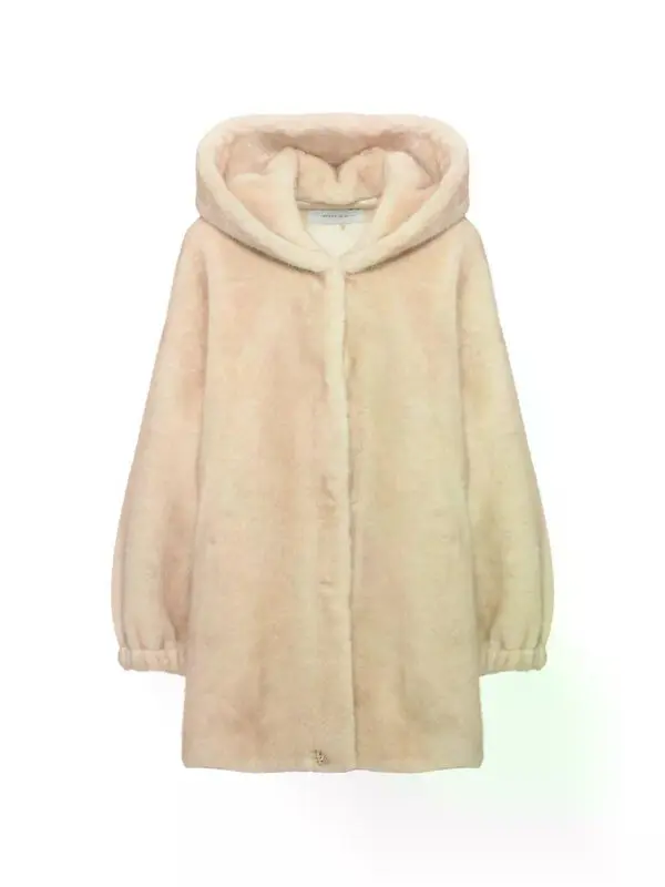 BULLY Hooded Faux-fur Coat - Neutrals