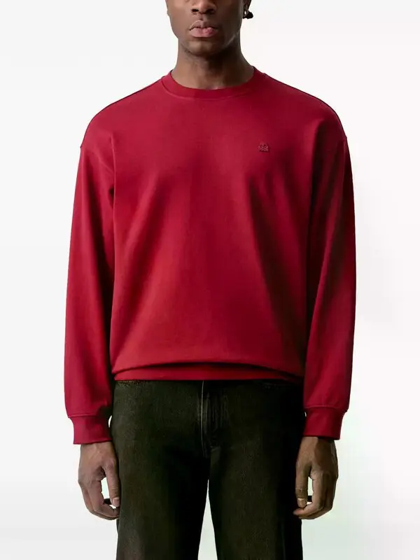 BENETTON Embroidered-logo Crew-neck Sweater