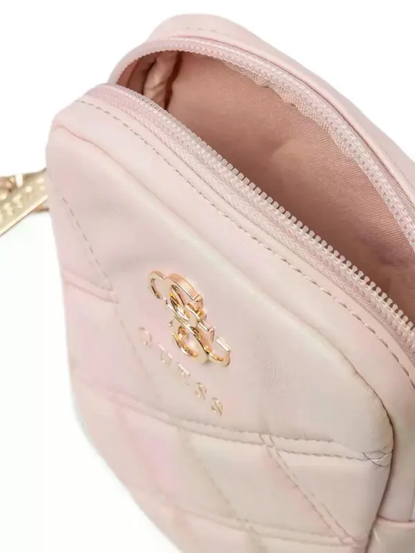 Guess Quilted Logo-plaque Phone Bag
