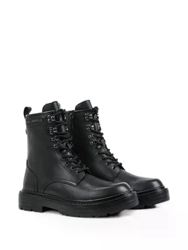 Karl Lagerfeld Miles Lace-up Leather Boots