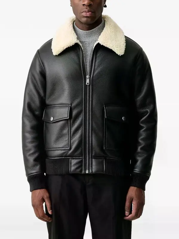 JOOP! Shearling-collar Faux-leather Jacket