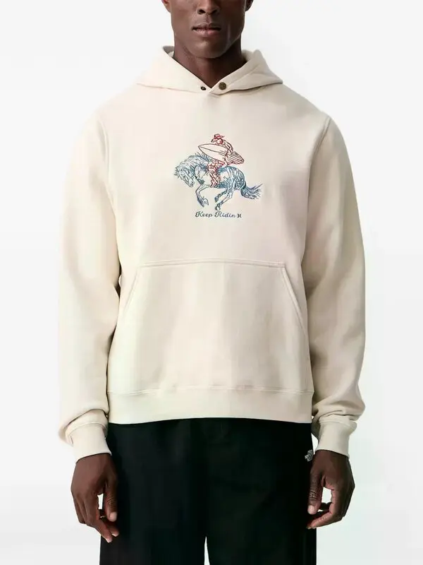 Hurley Embroidered-graphic Hoodie - Neutrals