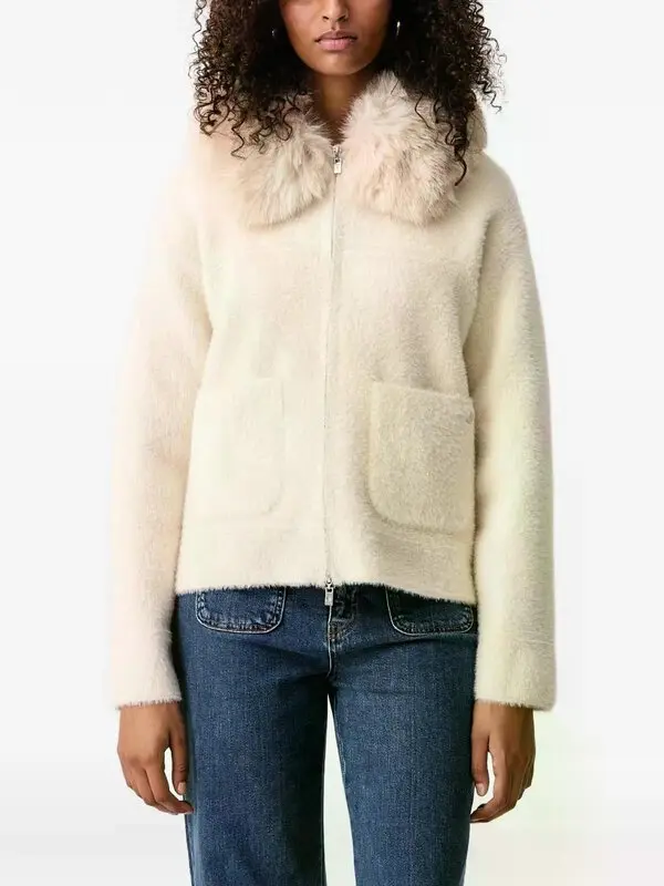 Joseph Ribkoff Faux-fur Zip-up Jacket