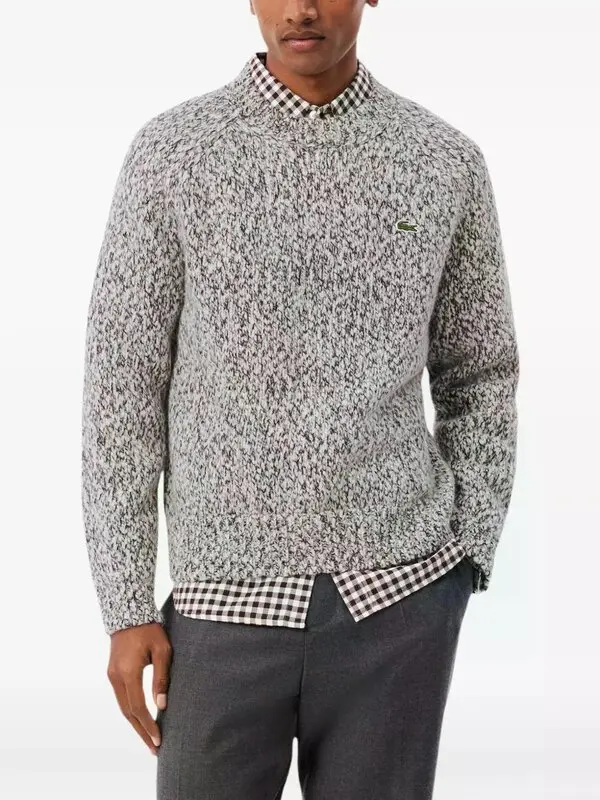 Lacoste Mercerized Knit Wool Sweater