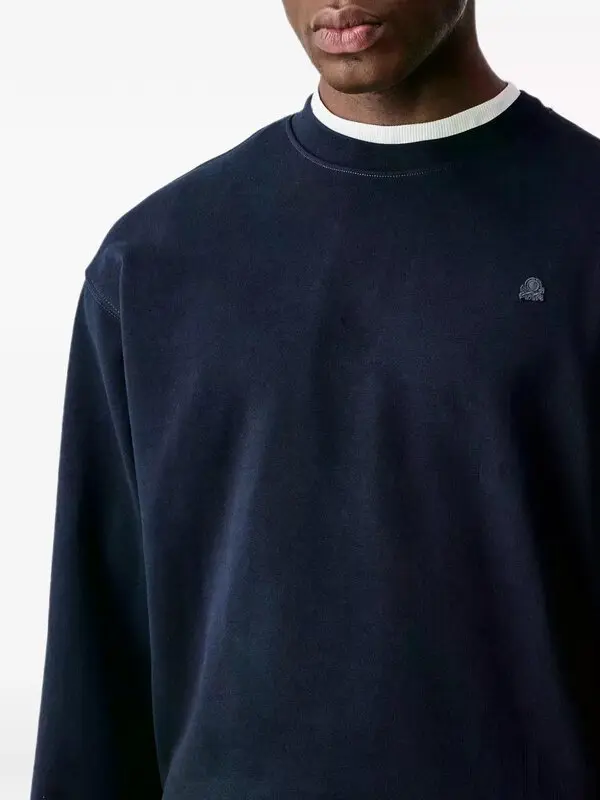 BENETTON Logo-embroidered Crew-neck Sweatshirt