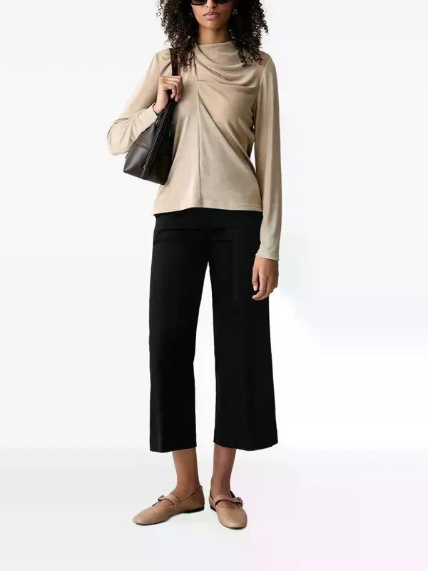 Joseph Ribkoff Draped-neckline Long-sleeve Top