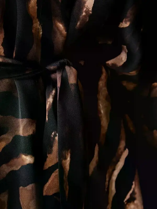 Joseph Ribkoff Tiger-print Belted Blouse