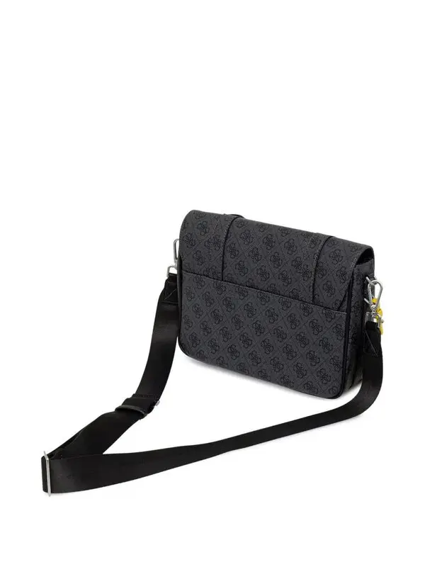 Guess Milano Monogram-print Buckle-fastening Messenger Bag
