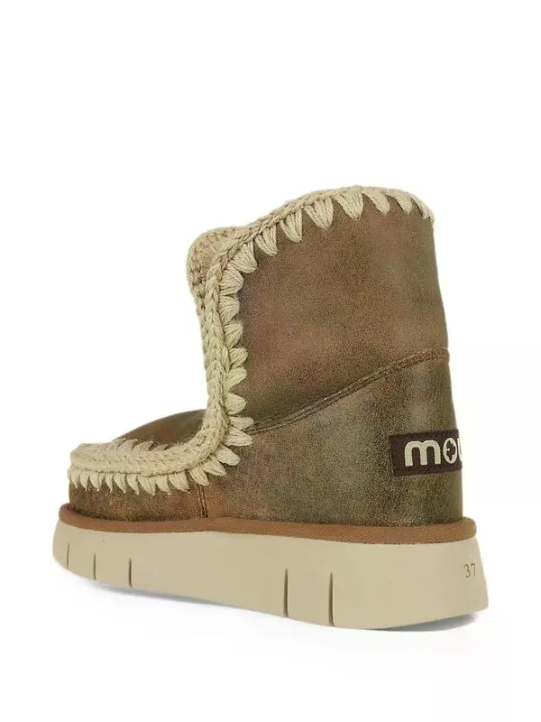 Mou Eskimo 18 Bounce Crochet-trim Ankle Boots