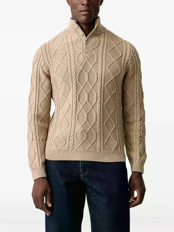 Guess Dawson Cable-knit Polo Shirt