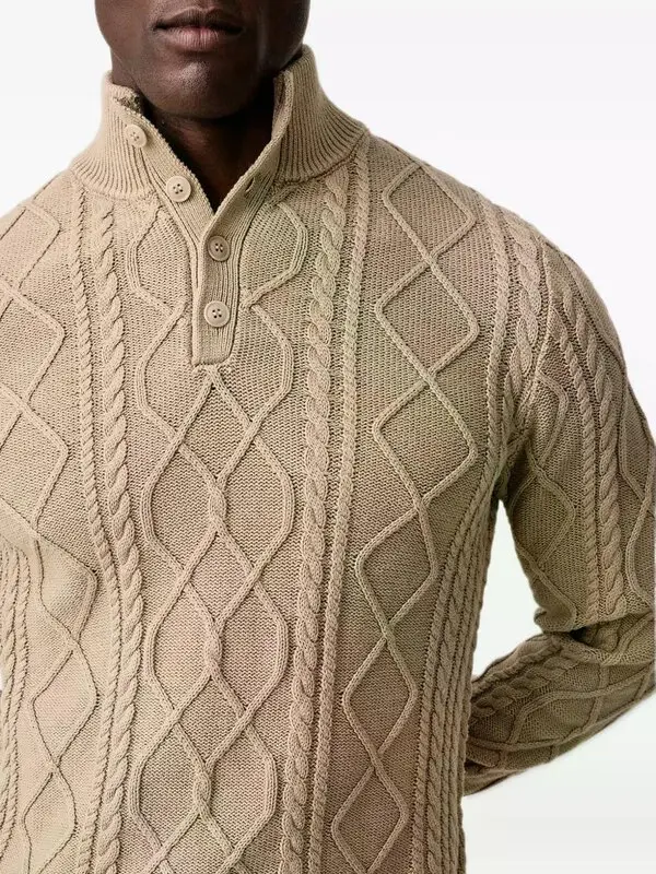 Guess Dawson Cable-knit Polo Shirt