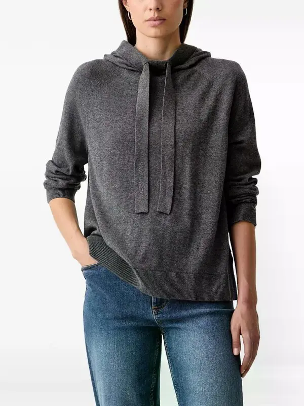 JOOP! Logo-embroidered Drawstring Hoodie - Grey