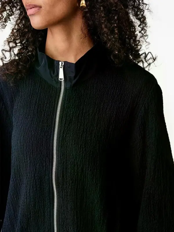 Joseph Ribkoff Crinkled-finish Zip-up Jacket