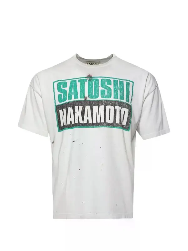 SATOSHI NAKAMOTO Minute Logo-print T-shirt