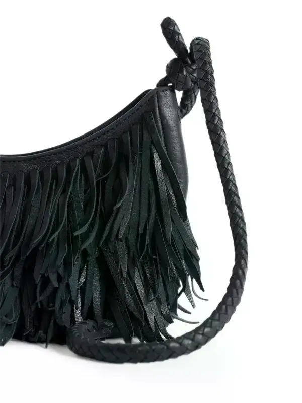 Dragon Diffusion Fringe Sling Leather Crossbody Bag