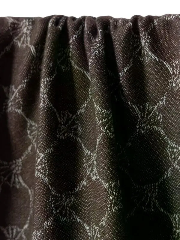 JOOP! Fabio Monogram-print Frayed Scarf - Brown