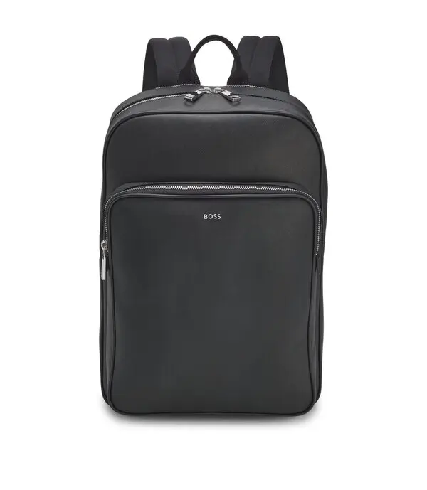 BOSS Leather Backpack - Black