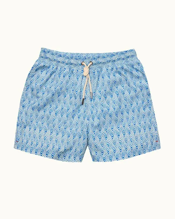 Orlebar Brown Tramonto Print Drawcord Swim Shorts - Wave Blue
